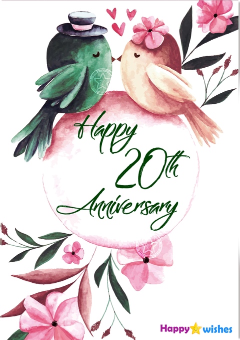 Happy 20th Anniversary Wishes Quotes Messages