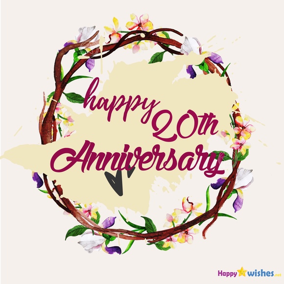 Happy 20th Anniversary Wishes Quotes Messages