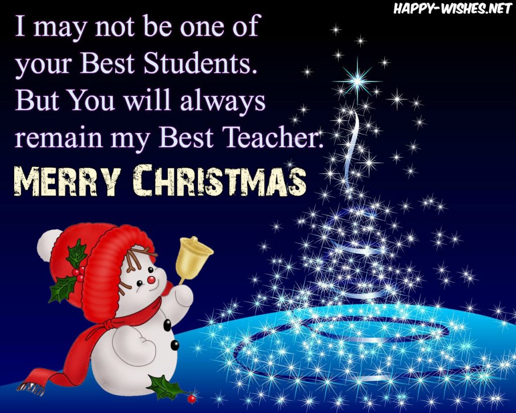DoFu Design 4 Merry Christmas Wishes For Teacher